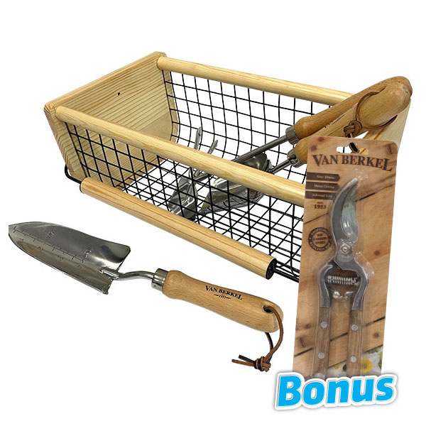 Van Berkel Utility Basket Gift Set With Bonus Pruner - Garden Express