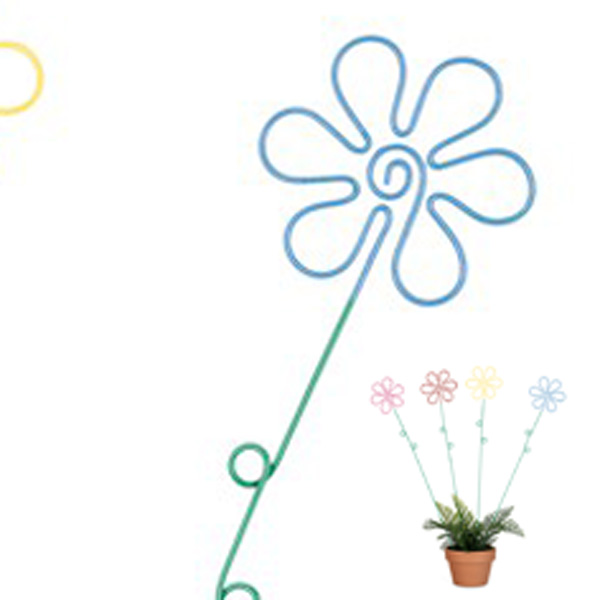 Flower Stick Coloured Wire - Blue - Garden Express