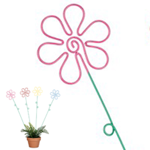 Flower Stick Coloured Wire - Pink - Garden Express