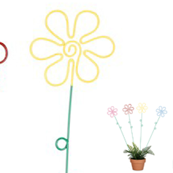Flower Stick Coloured Wire - Yellow - Garden Express